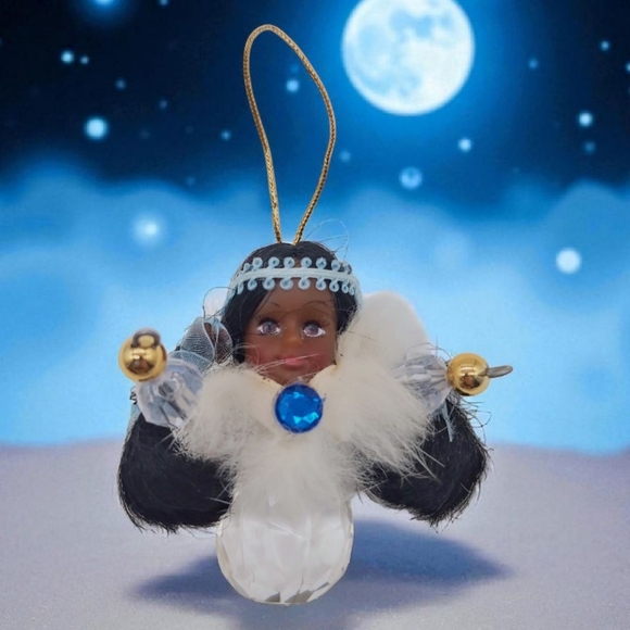 None | Holiday | Crystal Native American Indigenous Angel Ornament With ...